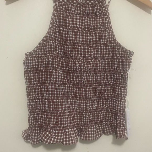 Sienna Sky | Tops | Sienna Sky Brown Checkered Tank Top | Poshmark